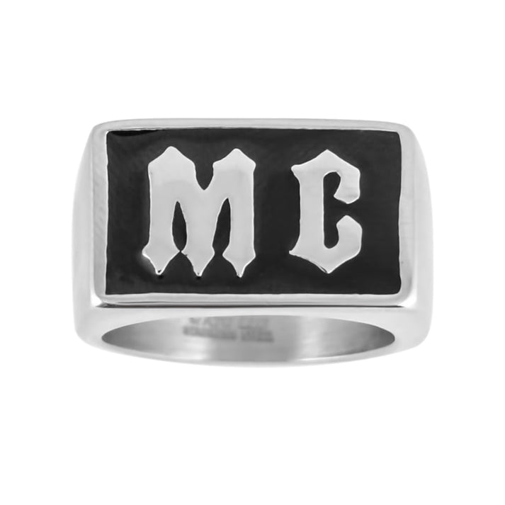 SK1061 Gents MC Ring Stainless Steel Motorcycle Jewelry – Heavy Metal ...