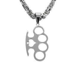 SK1432 Ace Knuckles Pendant with Chain – Heavy Metal Jewelry